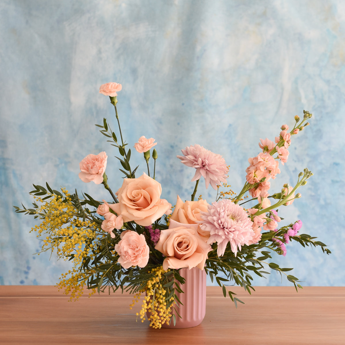 Classic Arrangement: Pink & Peppy – Carolina Flowers