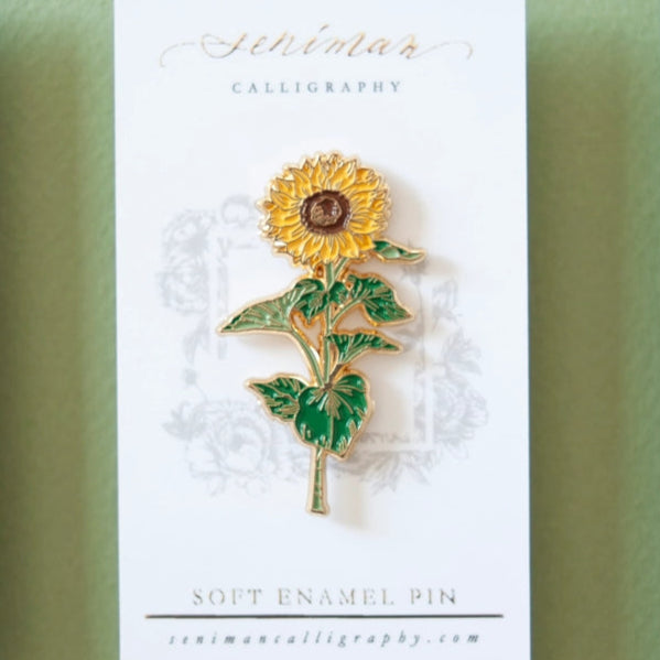 Sunflower Enamel Pin – Carolina Flowers